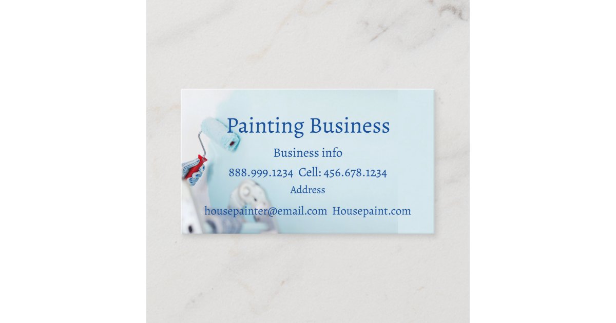 House Painter Painting Custom Business Card | Zazzle