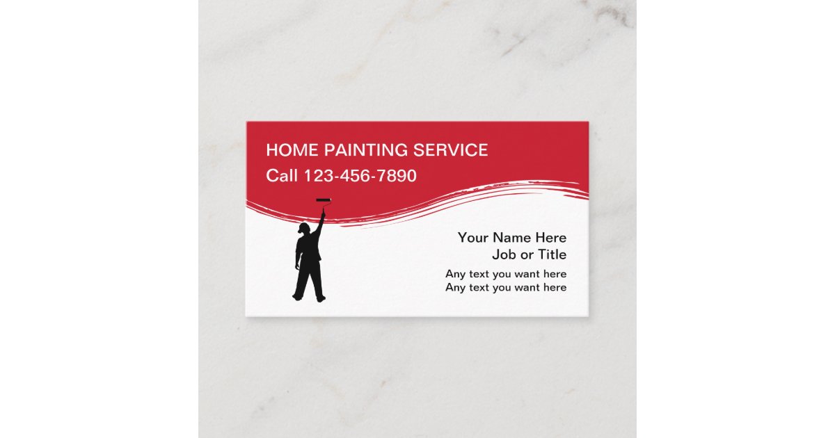House Painting Modern Business Card | Zazzle