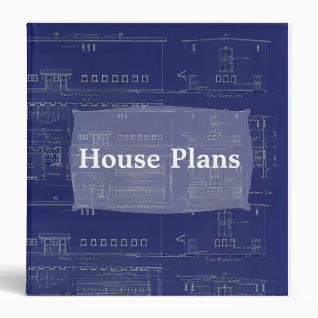 House Plans Blueprint Binder | Zazzle