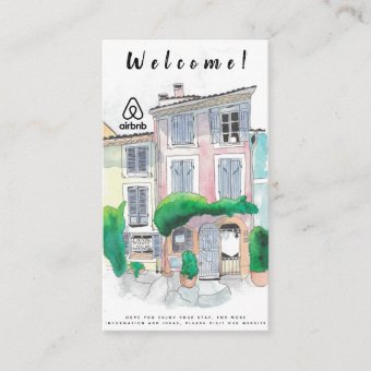 House rental picture and logo Airbnb Business Card | Zazzle