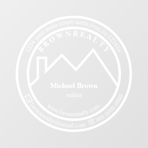 House Roof Real Estate Agent Logo Window Cling | Zazzle
