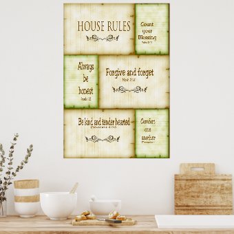 House Rules Poster | Zazzle