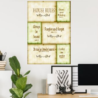House Rules Poster | Zazzle