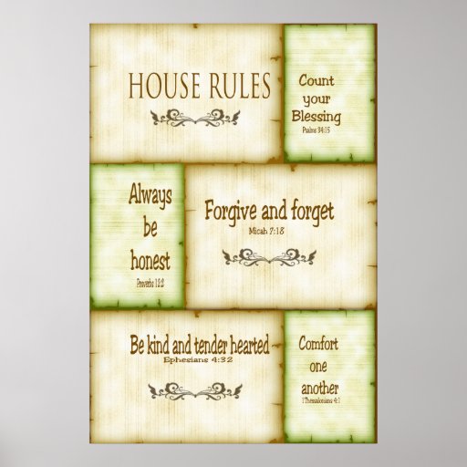 House Rules Poster | Zazzle
