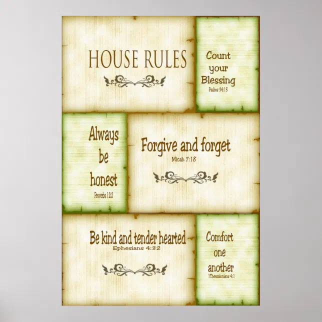 House Rules Poster | Zazzle