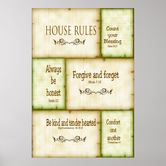 House Rules Poster | Zazzle.com