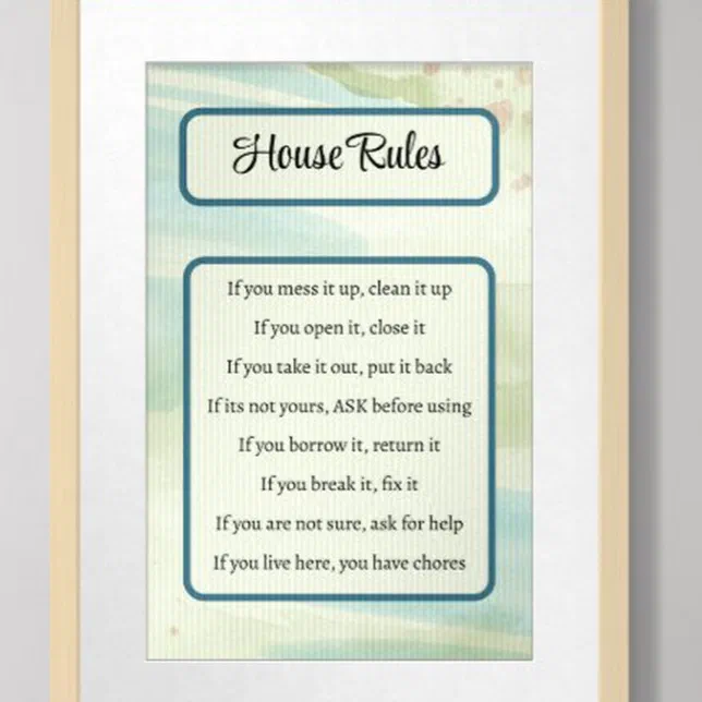 House Rules Poster | Zazzle