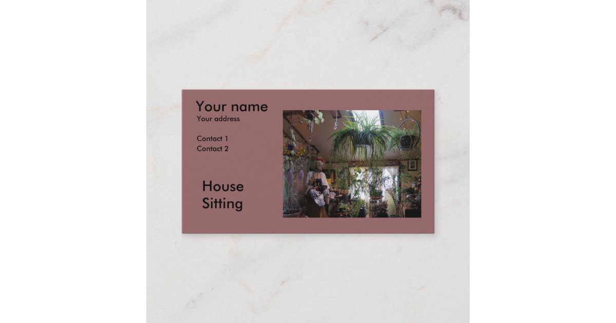 House Sitting business card | Zazzle