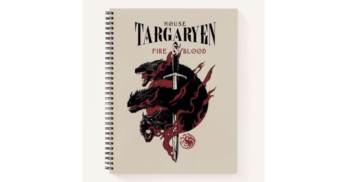 House Targaryen - Fire & Blood Notebook | Zazzle