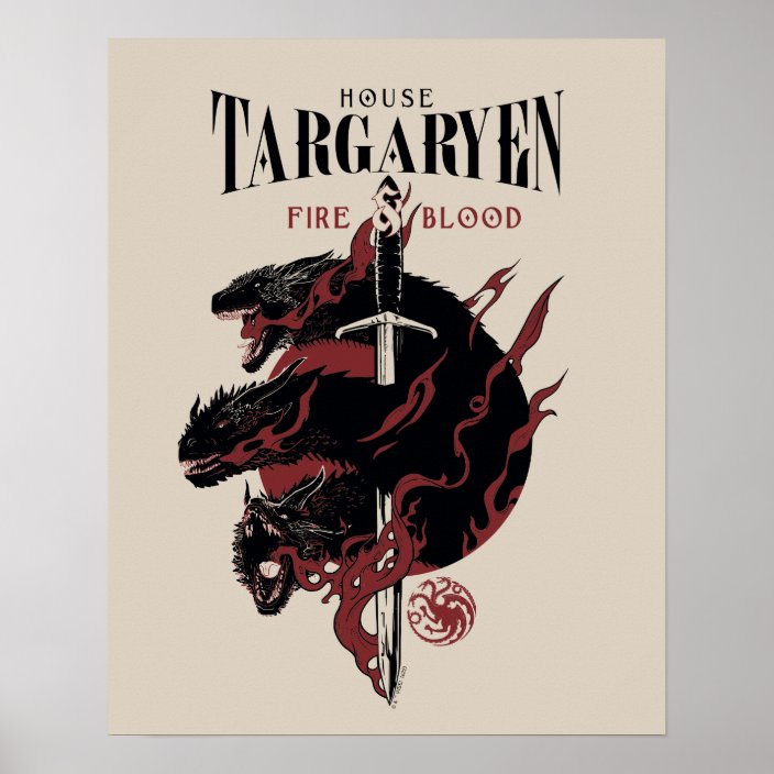 House Targaryen - Fire & Blood Poster | Zazzle.com