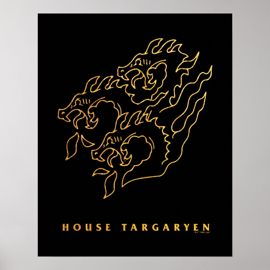 House Targaryen Icon Poster | Zazzle