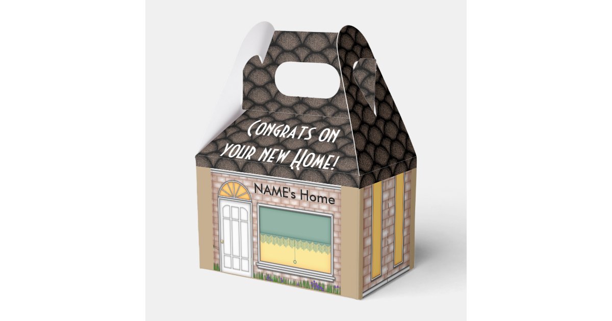 House Warming Home Shape Gift Box | Zazzle