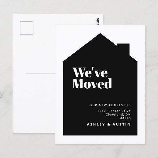 House Warming Modern Minimal We've Moved New Home Postcard | Zazzle