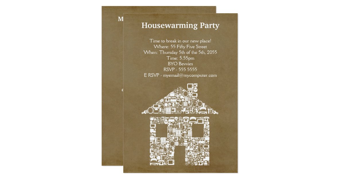 House Warming Moving Party Invite Invitation | Zazzle
