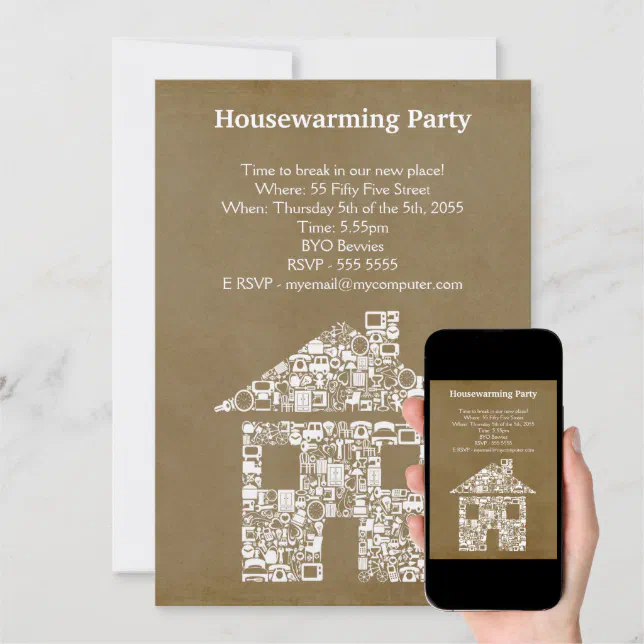 House Warming Moving Party Invite Invitation | Zazzle