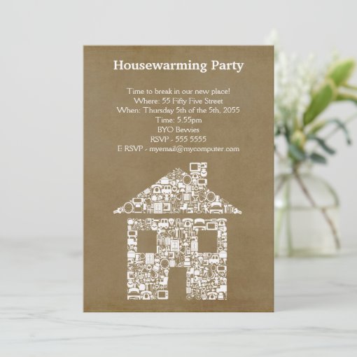House Warming Moving Party Invite Invitation | Zazzle