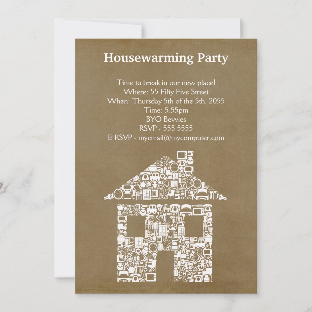 House Warming Moving Party Invite Invitation | Zazzle