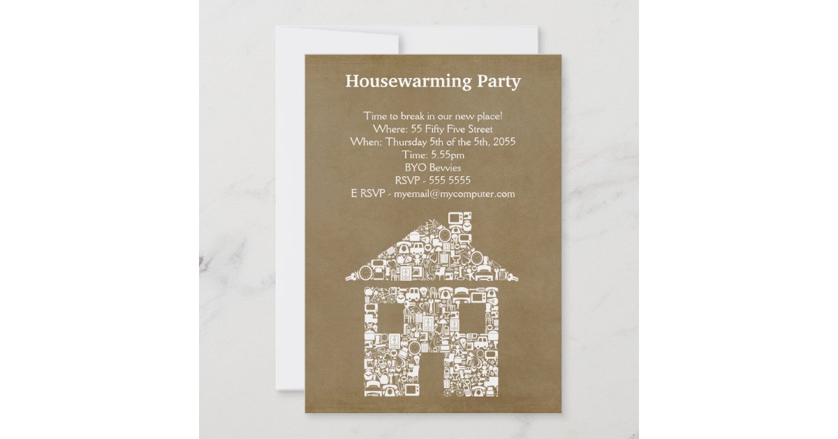 House Warming Moving Party Invite Invitation | Zazzle