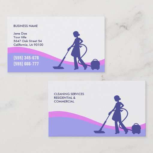 Housekeeper & Maid Business Card Template | Zazzle