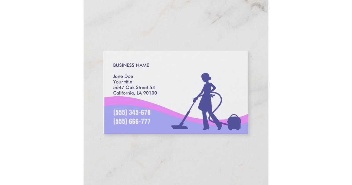 Housekeeper & Maid Business Card Template | Zazzle