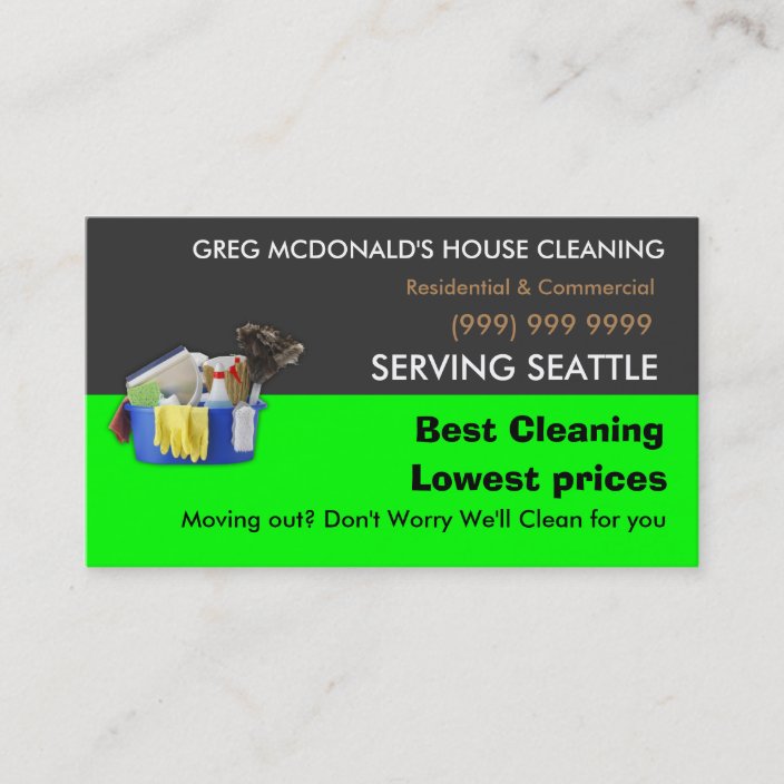 Housekeeping business card | Zazzle.com