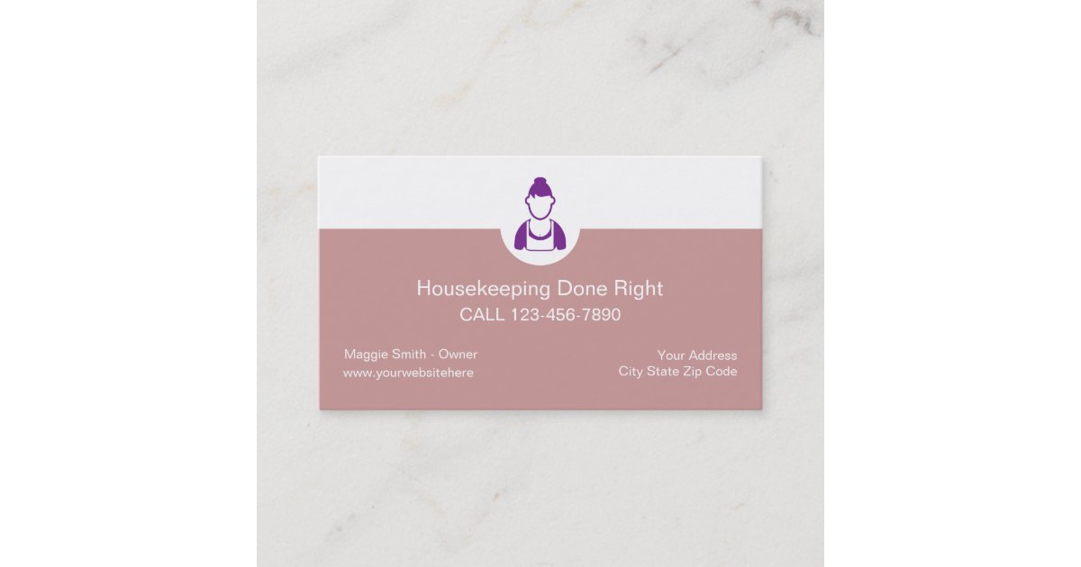 Housekeeping Business Cards | Zazzle