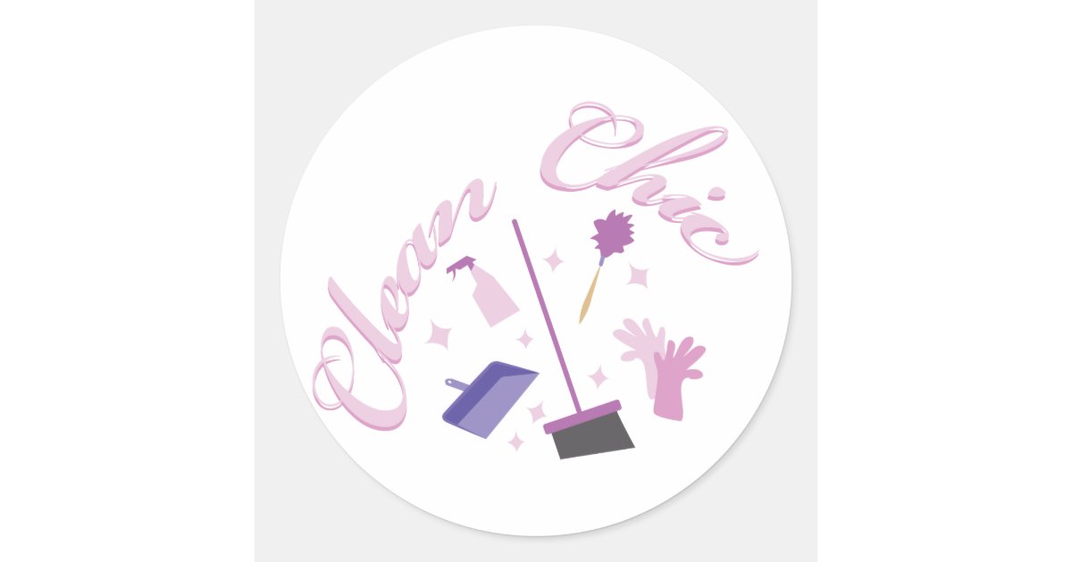 Housekeeping Equipment Classic Round Sticker | Zazzle