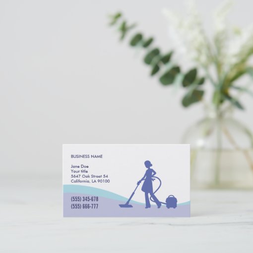 Housekeeping & Maid Business Card Template | Zazzle