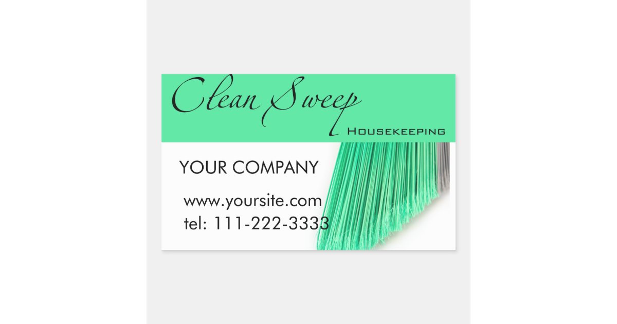 Housekeeping Rectangular Sticker | Zazzle