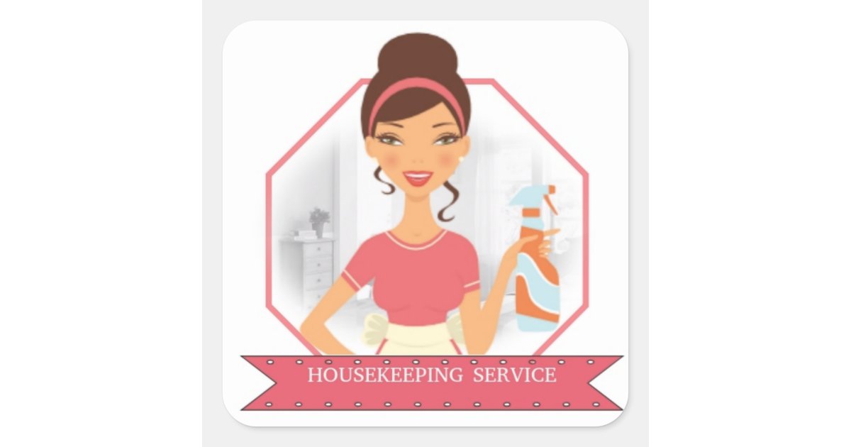 Housekeeping Square Sticker | Zazzle