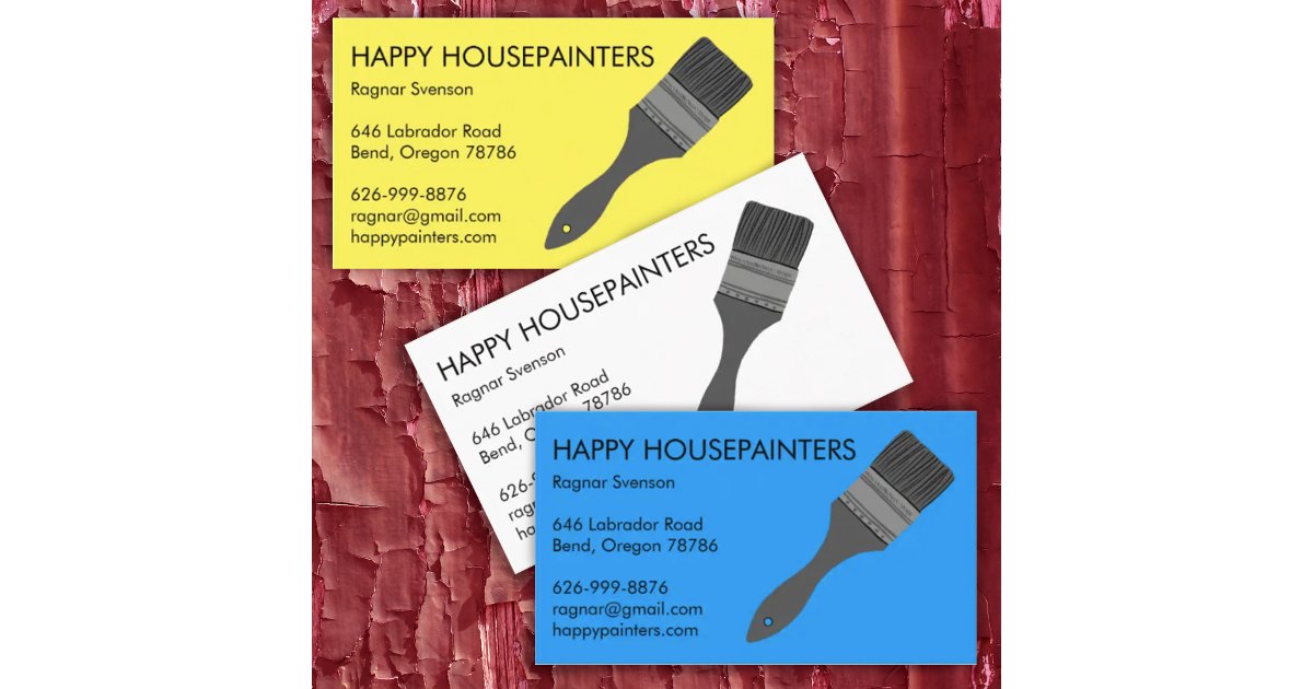 Housepainter Contractor Handyman Construction Cool Business Card | Zazzle
