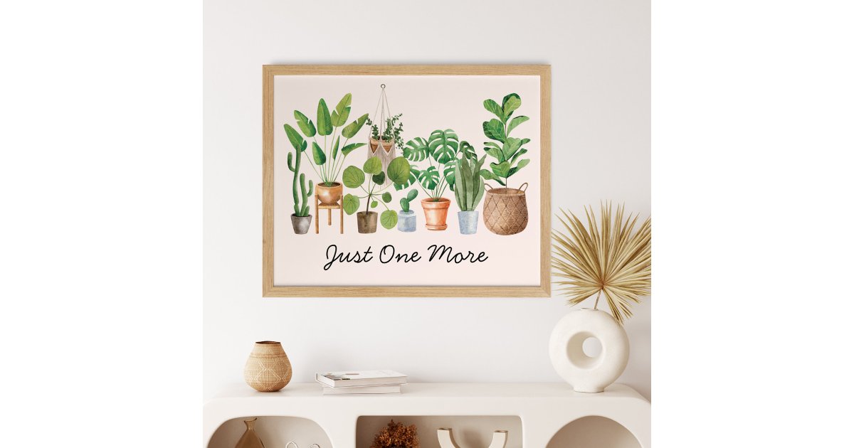 Houseplant Watercolor Gardening Quote Poster | Zazzle