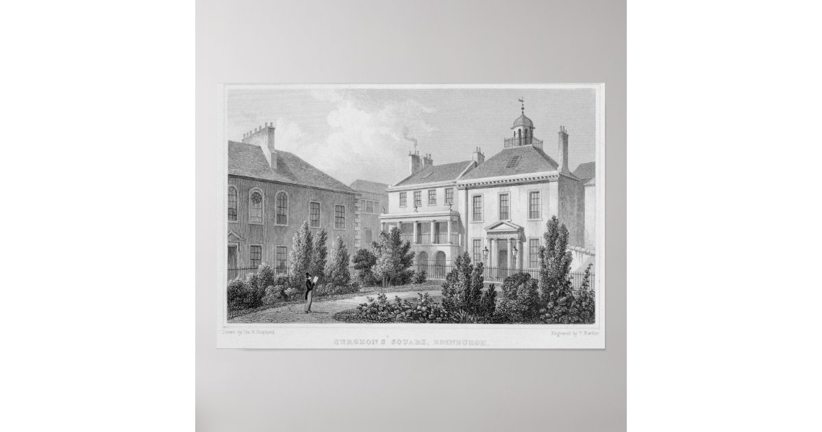 Houses on Surgeons' Square, Edinburgh Poster | Zazzle