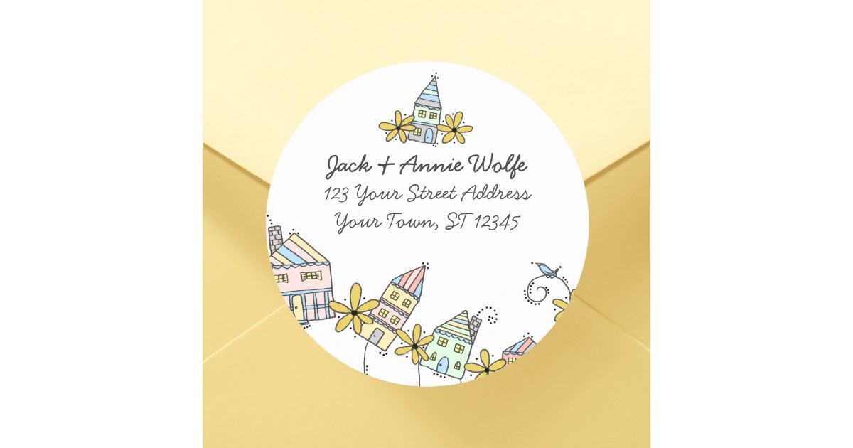 Houses Return Address Labels | Zazzle