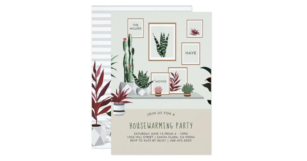 Housewarming Party Invitation | Potted Plants | Zazzle.com