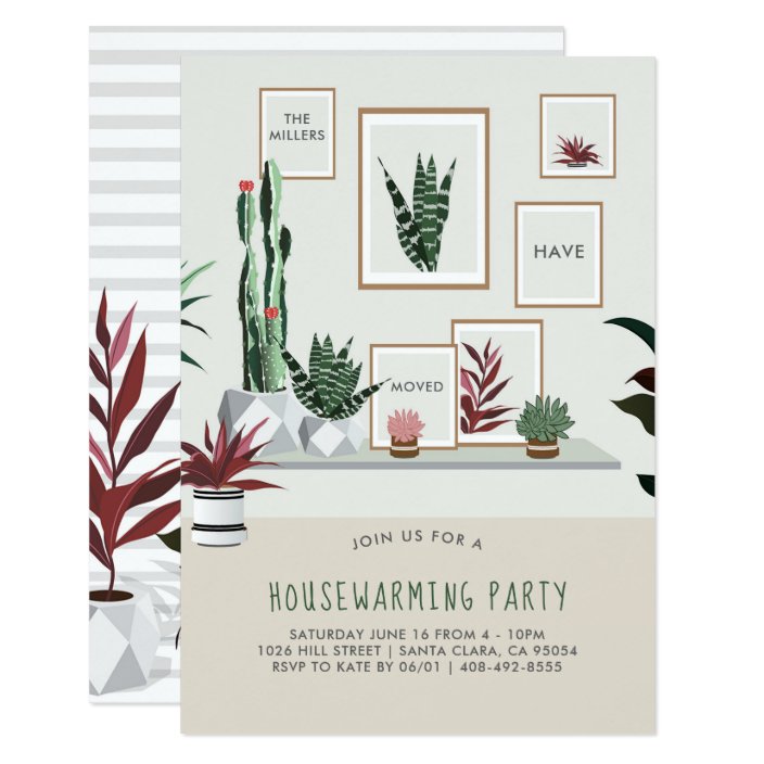 Housewarming Party Invitation | Potted Plants | Zazzle.com
