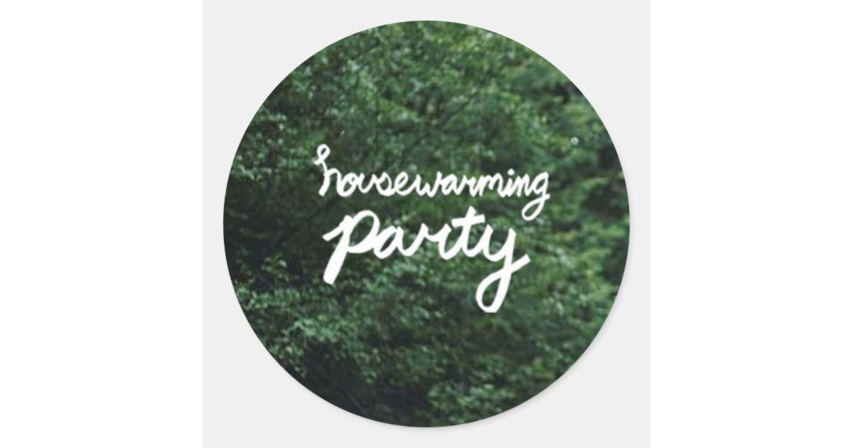 HOUSEWARMING PARTY Logo Sticker | Zazzle
