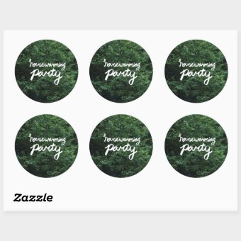 HOUSEWARMING PARTY Logo Sticker | Zazzle