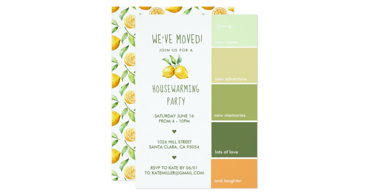 Housewarming Party | Paint Chip Editable Color Invitation | Zazzle.com