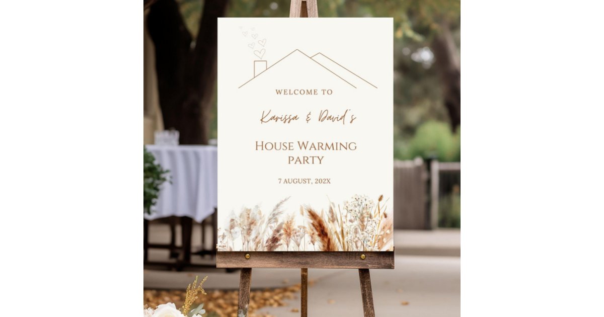 Housewarming Welcome Sign Boho Template Editable | Zazzle