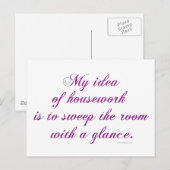 Housework Postcard | Zazzle