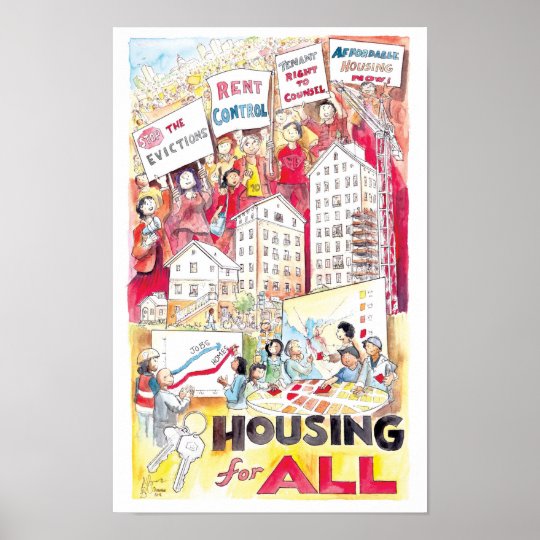 Housing for All poster | Zazzle.com
