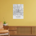 Houston City Cartography Map Poster | Zazzle