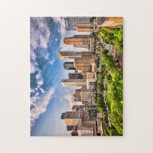 Houston Cityscape Buildings Jigsaw Puzzle | Zazzle