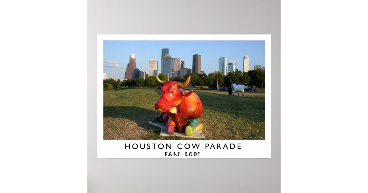 Houston Cow Parade Poster | Zazzle