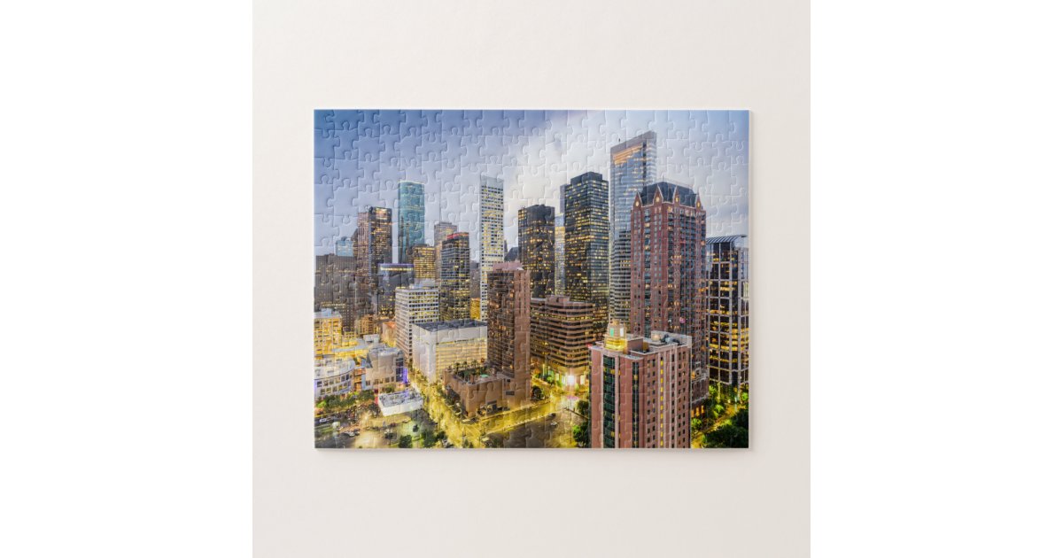Houston Modern Buildings Jigsaw Puzzle | Zazzle