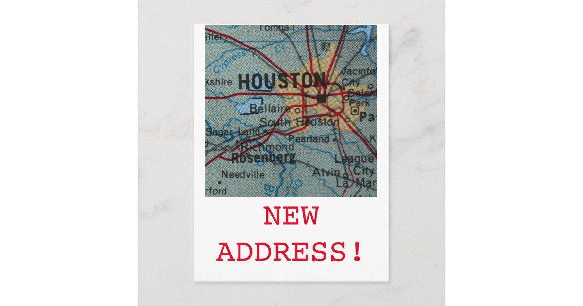 Houston New Address announcement | Zazzle