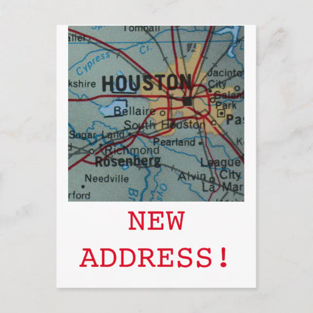 Houston New Address announcement | Zazzle