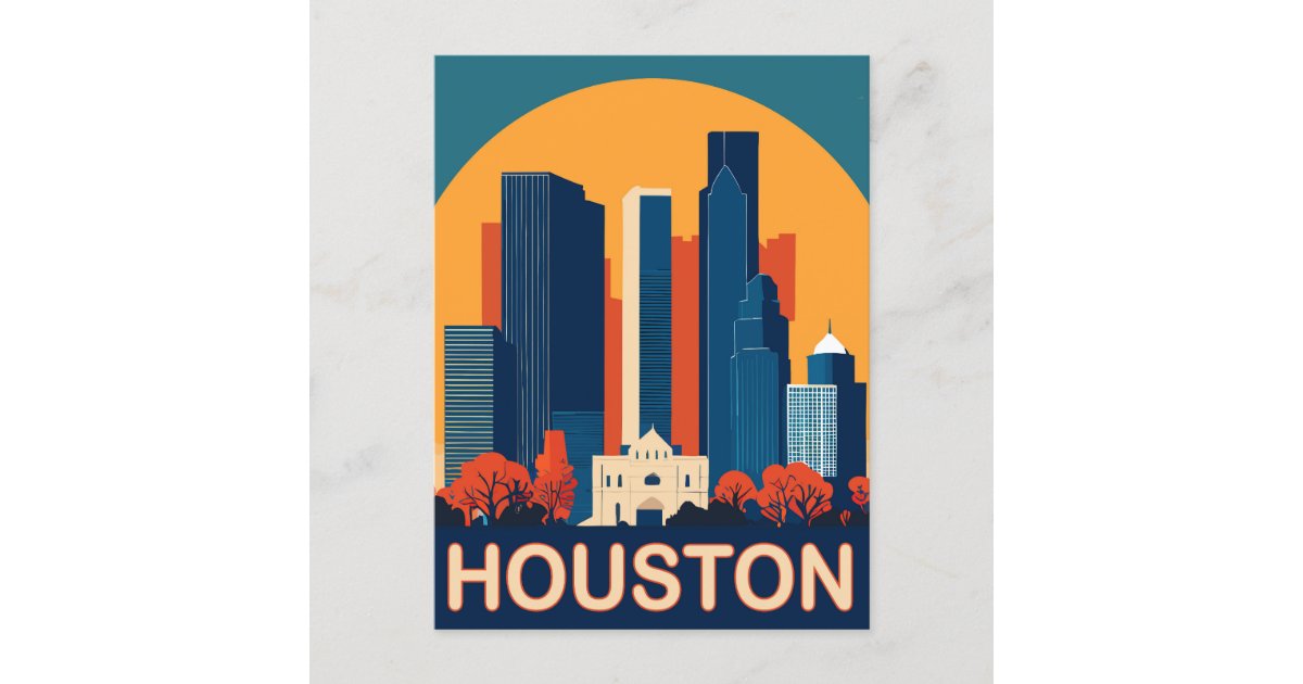 Houston, Recognizable buildings, Travel Postcard | Zazzle