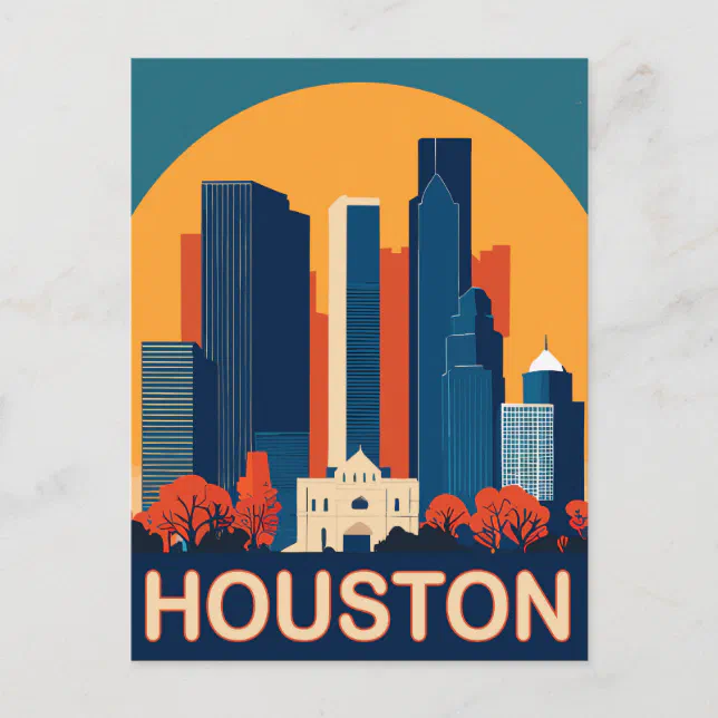 Houston, Recognizable buildings, Travel Postcard | Zazzle